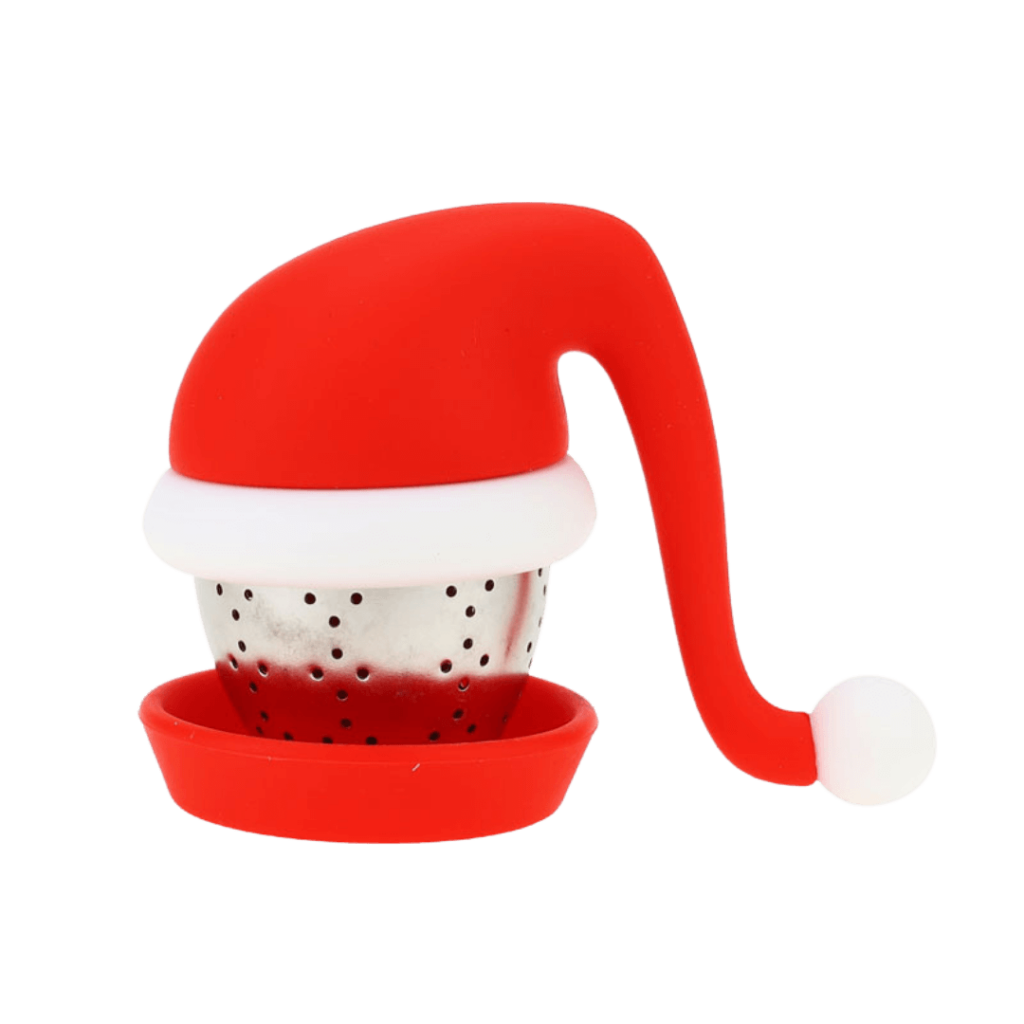 Julehat te infuser til at holde grumset ude af din kop te